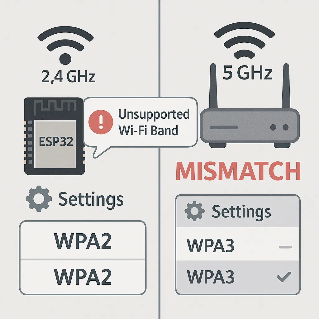 ESP32 Wi-Fi Settings Incompatible with Router