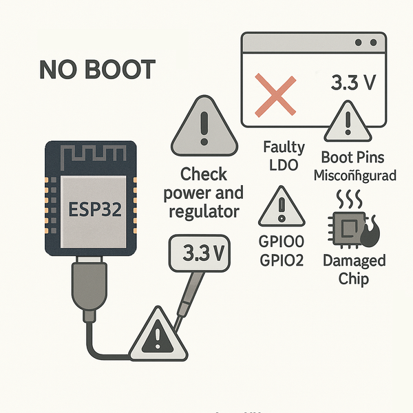 ESP32 Not Powering or Booting Up