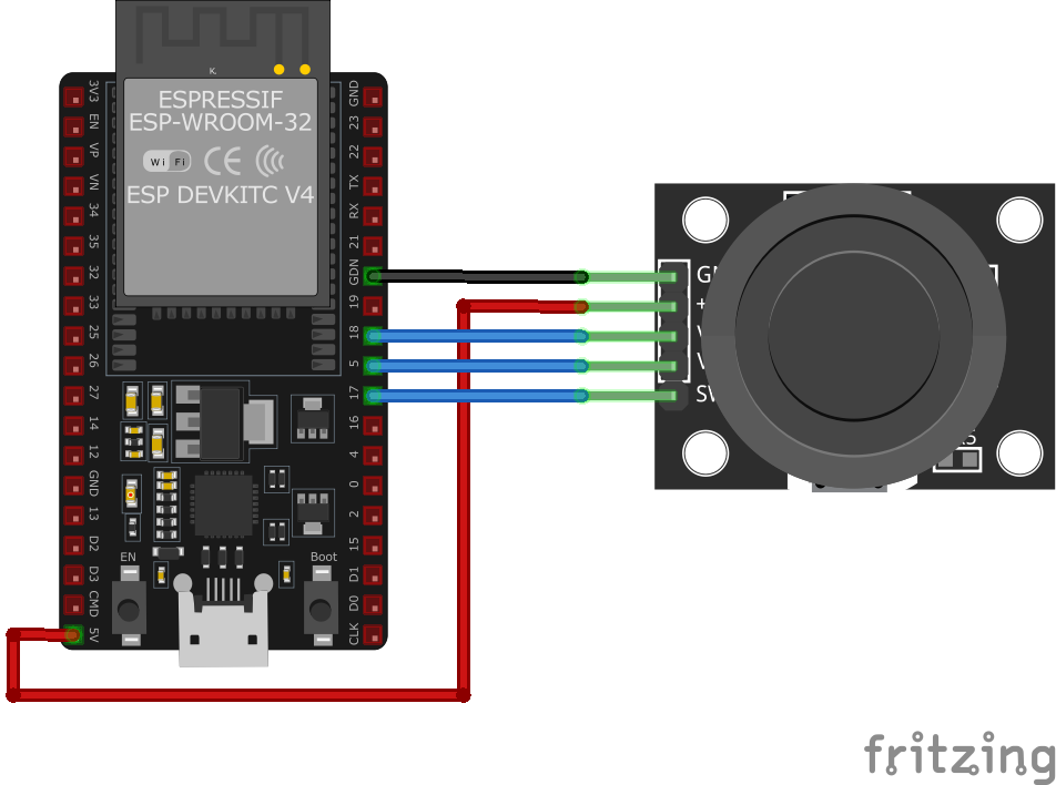 ESP32 KY-023 Dual Axis Joystick Module Pinout, Wiring, ESP32 and more