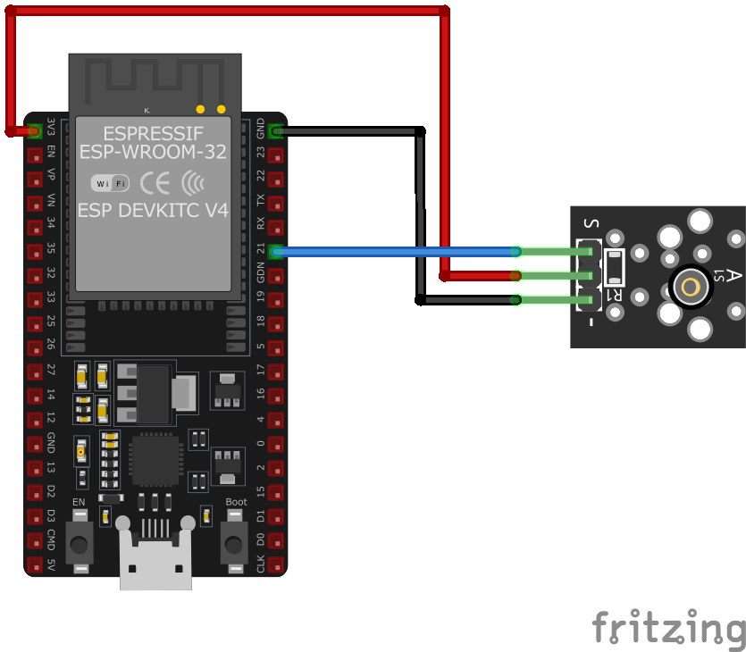 ESP32 KY-002 Vibration Switch Module Pinout, Wiring, ESP32 and more