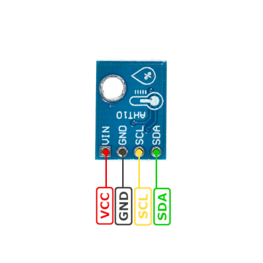 ESP32 AHT10 Temperature and Humidity Sensor Pinout, Wiring and more
