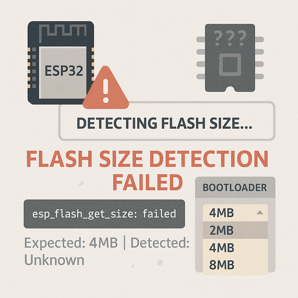 ESP32 Flash Size Detection Error