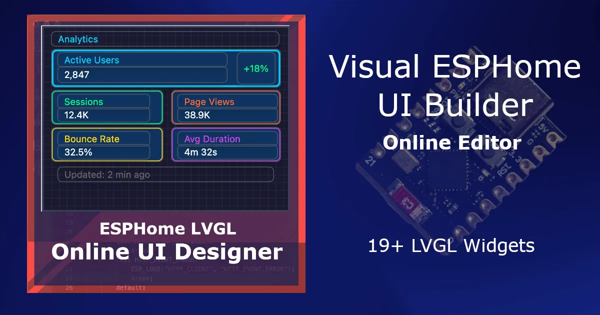 ESPHome LVGL UI Designer - Create Beautiful ESP32 Interfaces (No Coding)