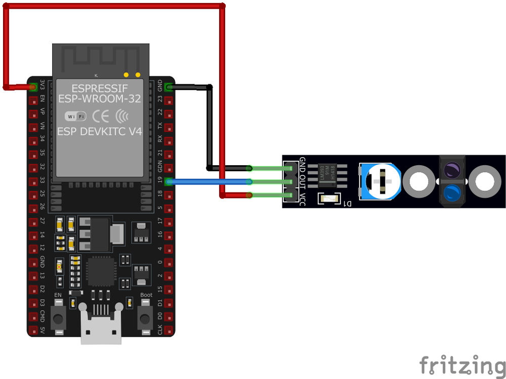 ESP32 KY-033 Line Tracking Sensor Module Pinout, Wiring and more