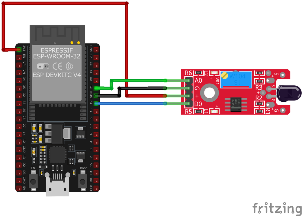 ESP32 KY-026 Flame Sensor Module Pinout, Wiring, ESP32 and more